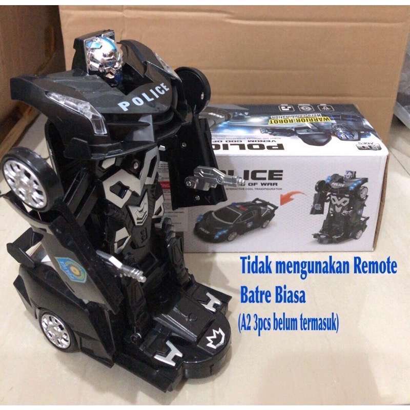 Jual Mainan Mobil Polisi Remote jadi Robot di Seller Dunia mainan murah ...