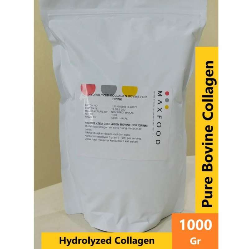 Jual 1 KG - Pure Hydrolyzed Bovine Collagen Peptides/ Kolagen Bovine ...