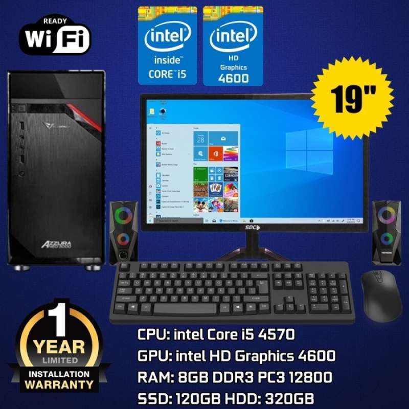 Jual PC RAKITAN FULL SET | Intel Core i5 4570 | RAM 8GB | Monitor 19 Inch di Seller Cullen ...