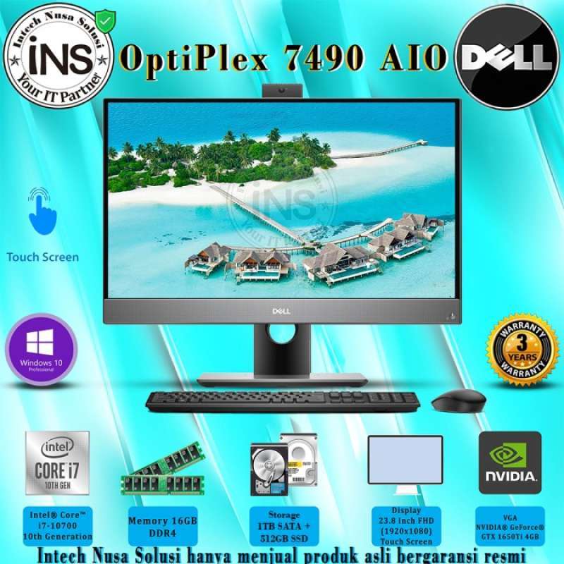 Jual DELL OptiPlex 7490 AIO i7-10700 16GB 1TB+512GB SSD GTX 1650Ti 4GB ...