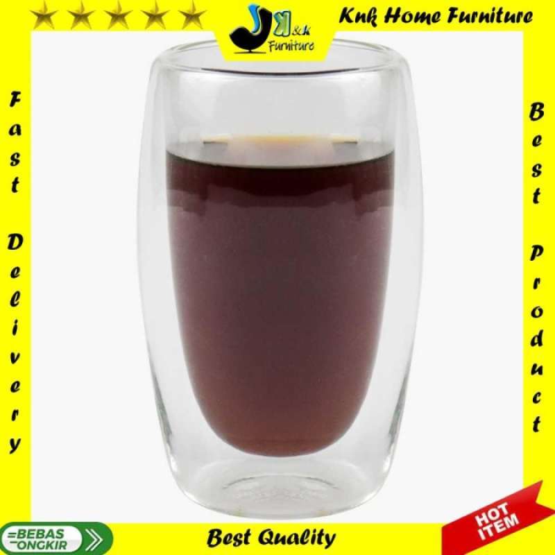 Jual Gelas Kaca / Double Wall Anti Panas 450 Ml | Kopi | Teh Bukan Beling di Seller Holystore99 ...