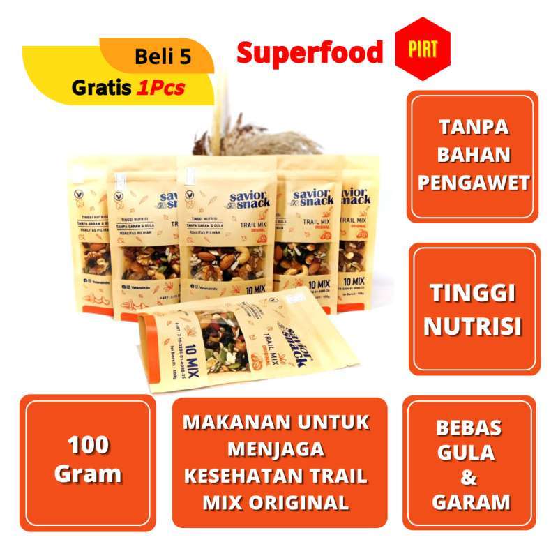 Jual SAVIOR SNACK 1 BOX isi 5Pcs, 1Pcs Isi 100gr Total Jadi 500gr TRAIL ...