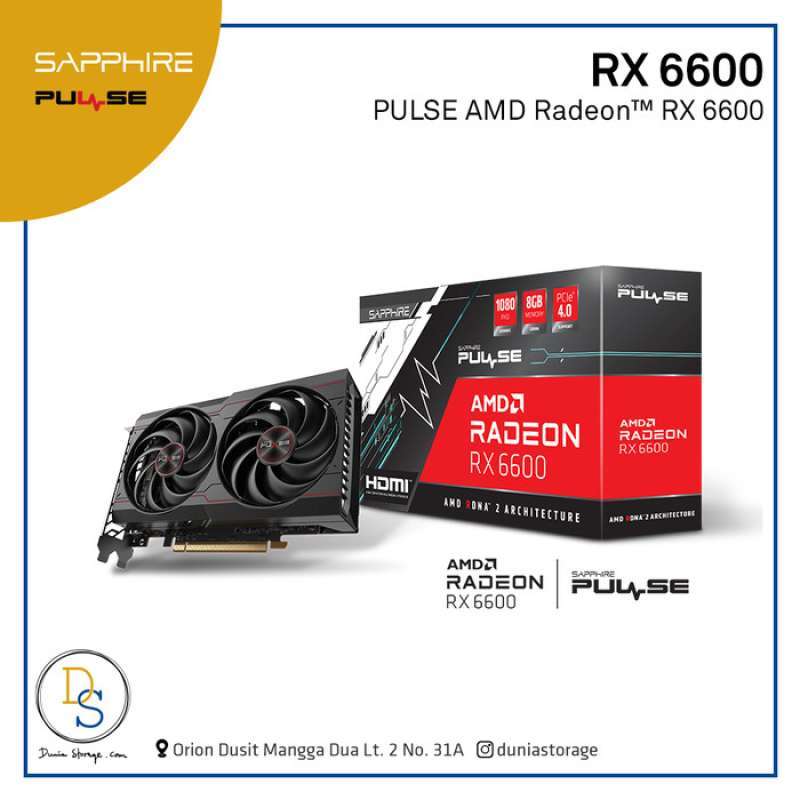 Jual SAPPHIRE PULSE AMD Radeon RX 6600 8GB GDDR6 - Random di Seller ...