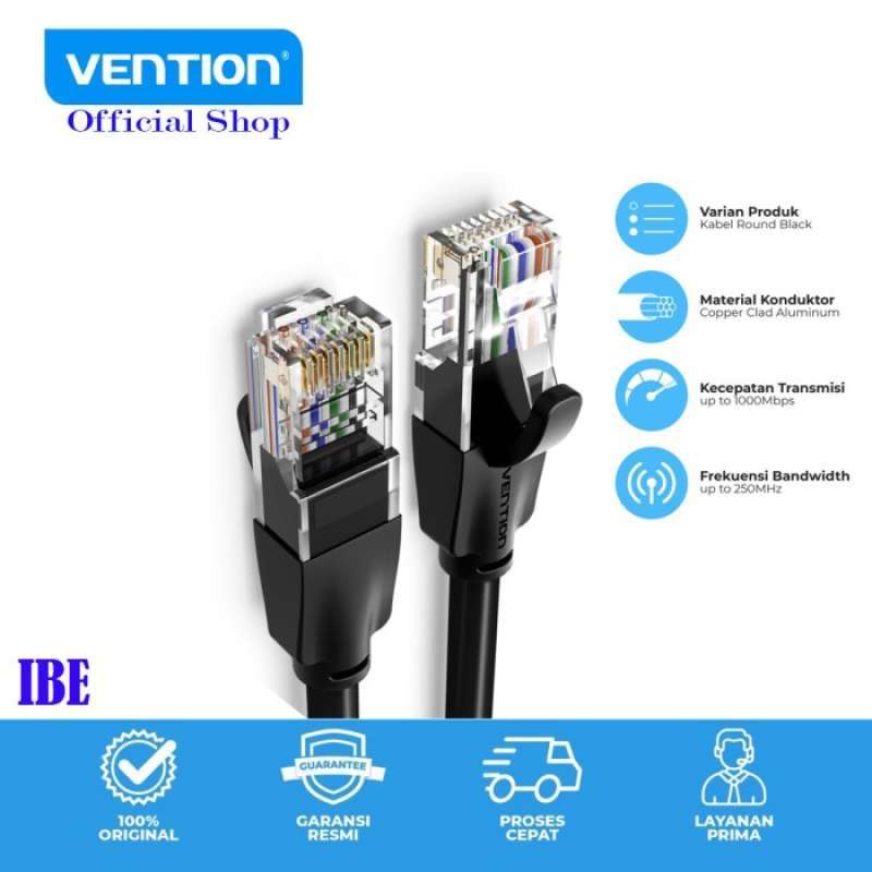 Promo Vention 30M Kabel Lan Rj45 Cat.6 Utp Ethernet Gigabit - IBE Round ...