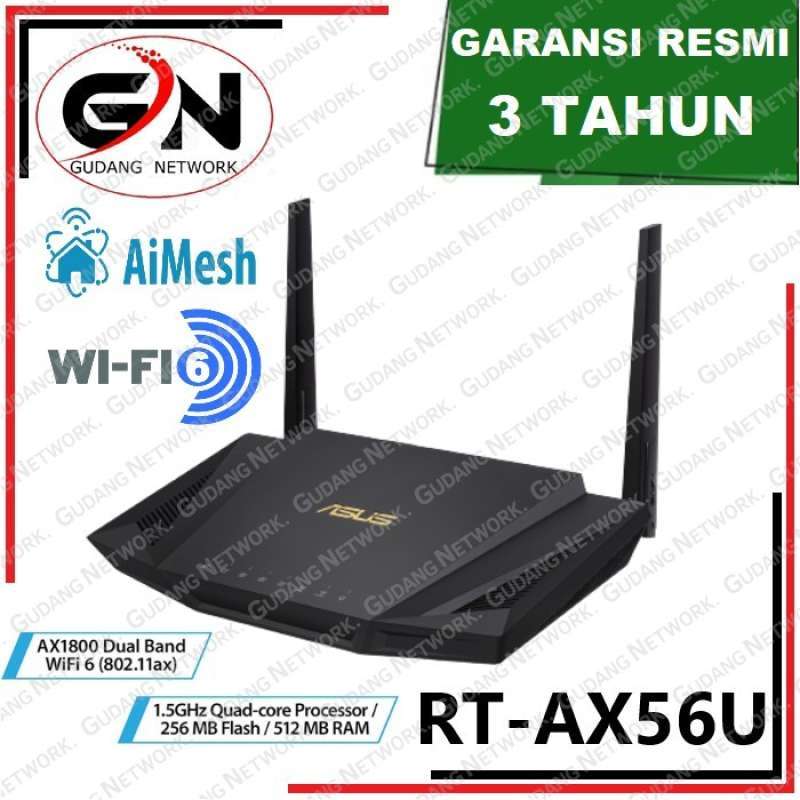 Jual ASUS RT-AX56U AX1800 Dual Band WiFi 6 (802.11ax) Wireless Router ...