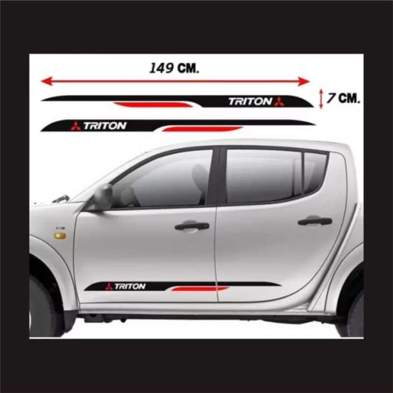 Jual Sticker Mobil Stiker Mitsubishi Triton Side Body Pintu Samping di ...