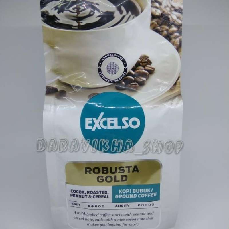 Jual Excelso Robusta Gold Ground Coffee 200g / Kopi Bubuk di Seller ...