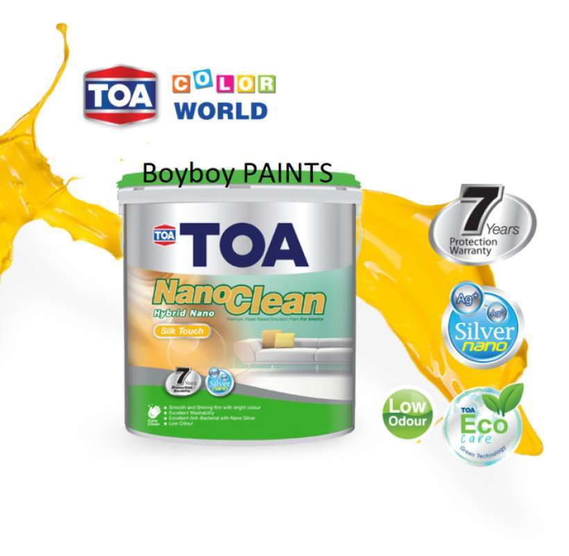 Promo Cat Tembok Toa Nanoclean Hybrid Nano Silktouch Putih 20 Liter ...