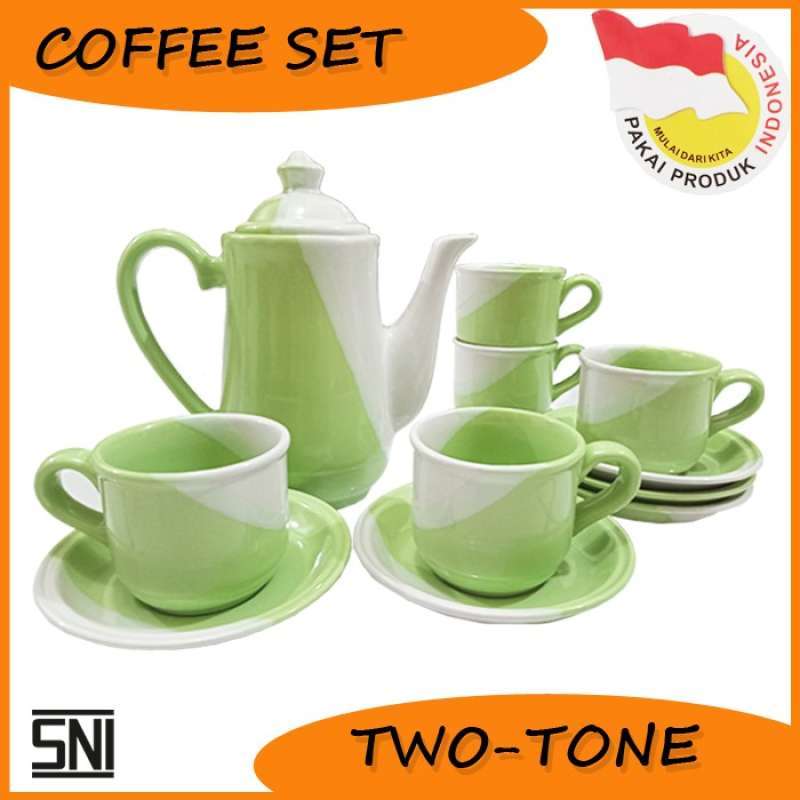 Jual 1 Set Cangkir Teko Keramik /Coffee Set Keramik/Tea Set/Set Cangkir ...