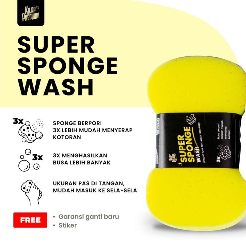 Jual Super Sponge Wash | Kilap Premium - Spons Cuci Kendaraan Motor ...