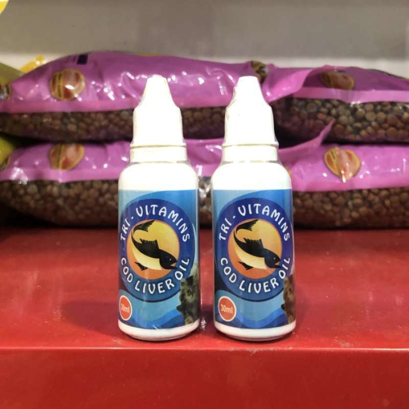 Promo Tri Vitamins Cod Liver Oil Vitamin Hewan 30ml Diskon 42% di ...