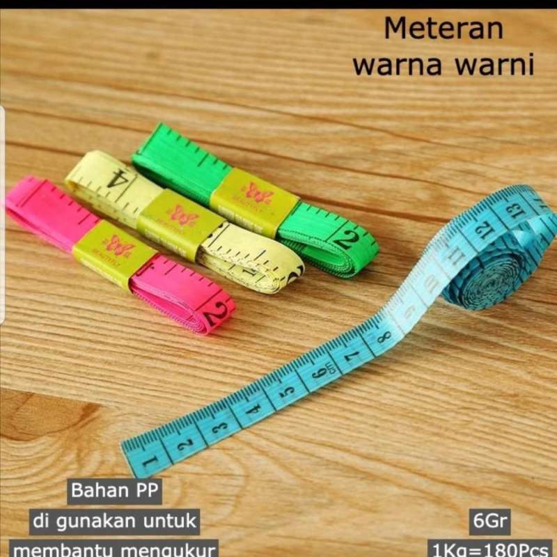 Jual METERAN BAJU /METERAN BADAN WARNA WARNI di Seller BENUA DUNIA ...