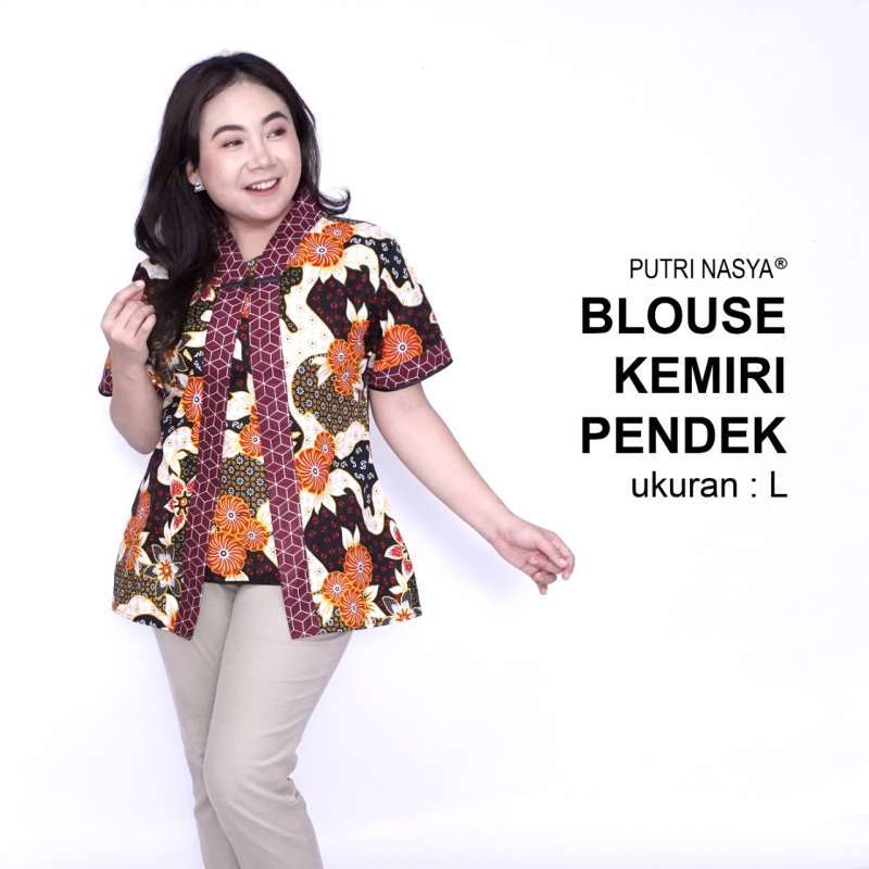Promo Atasan Batik Blouse Big Size Wanita Lengkap L Xl 2l 3l 4l 5l 6l