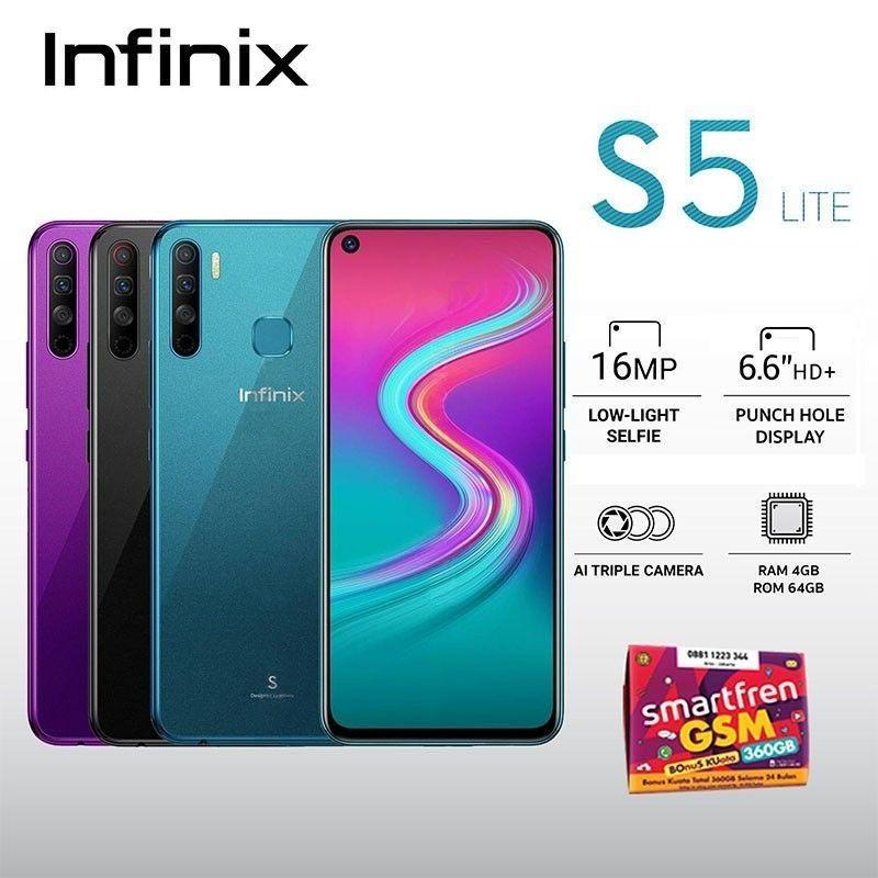 Jual Infinix S5 Lite Smartphone [64gb /4gb] - Cyan Blue Di Seller ...