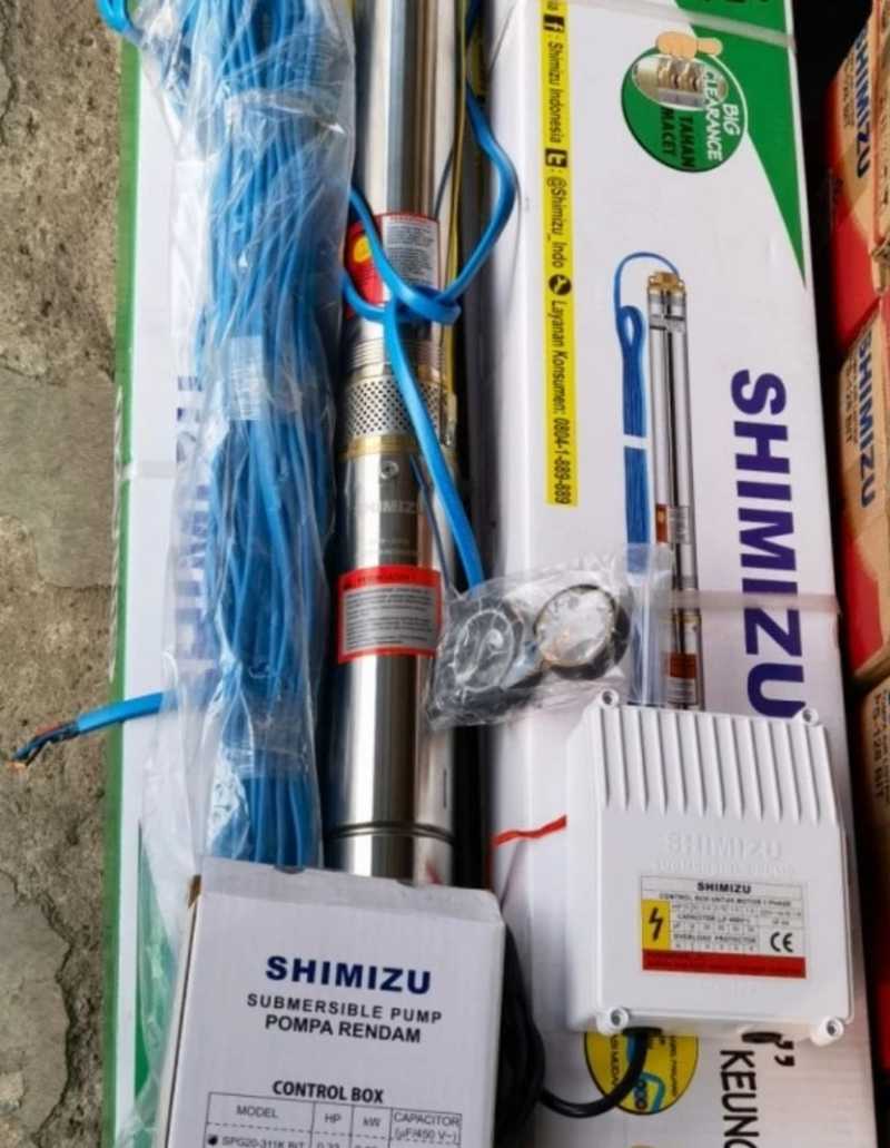 Jual Mesin Pompa Air Celup Sumur Dalam Submersible Shimizu Spg20-311k ...