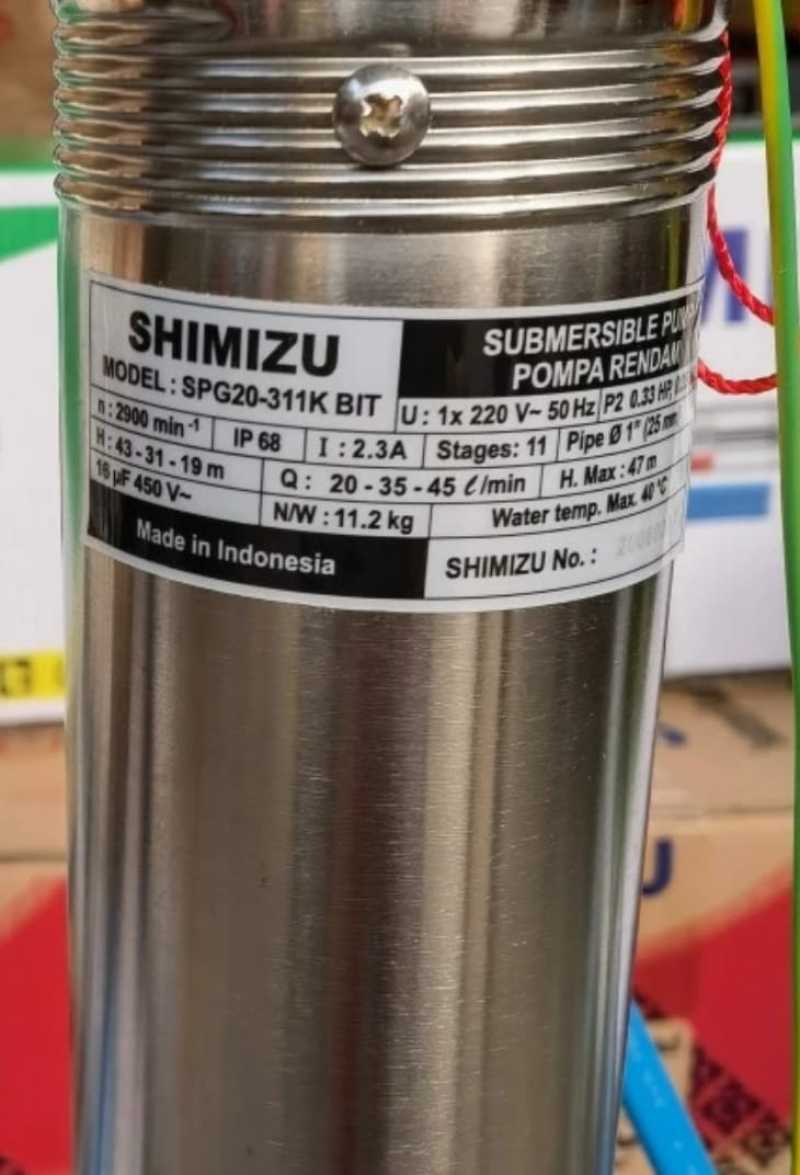 Jual Mesin Pompa Air Celup Sumur Dalam Submersible Shimizu Spg20-311k ...