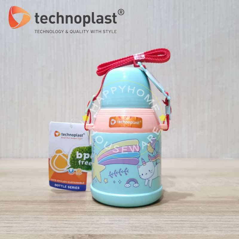 Promo TECHNOPLAST Howdy Cat Bottle Sport 550ml | Botol Air Minum + Tali ...