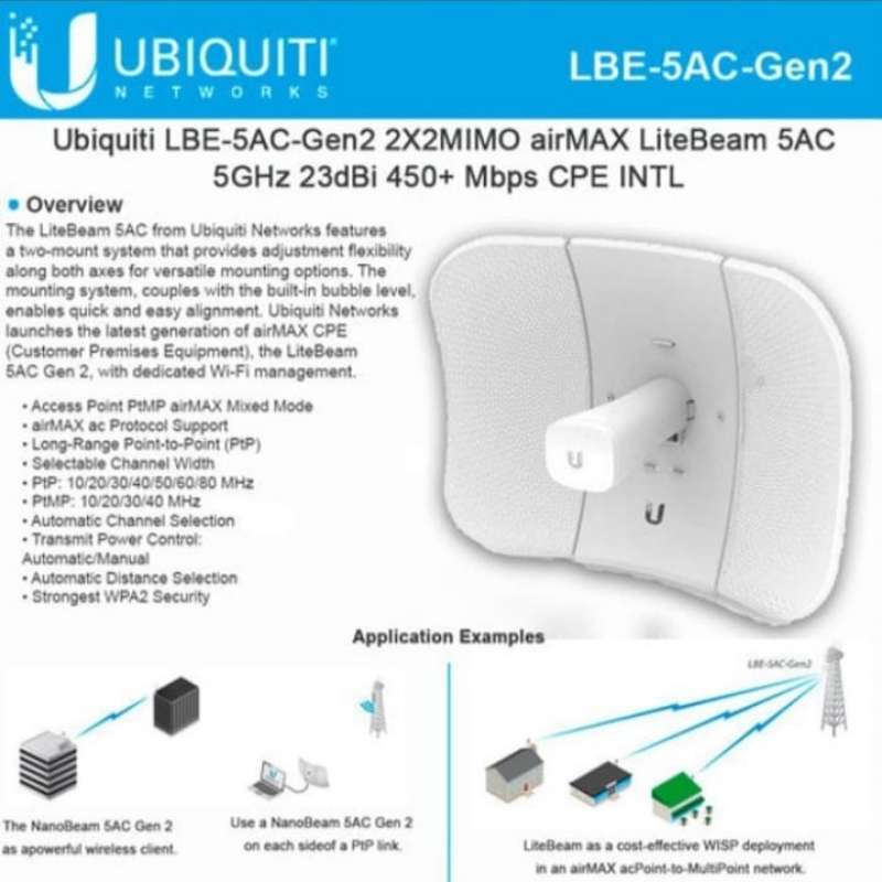 Jual Ubiquiti Litebeam Ac 23dbi Gen2 Lbe-5ac-gen2 Lbe 5ac Gen2 Di ...