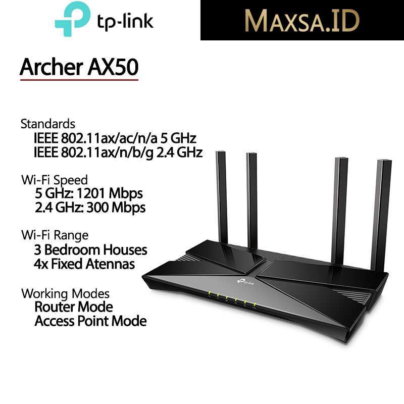 Jual TP-Link Archer AX50 AX3000 Dual-Band Wi-Fi 6 Router di Seller Maxsa.ID - Ancol, Kota ...