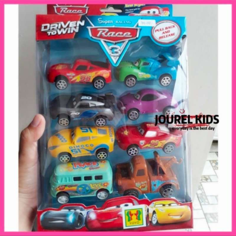 Promo Mainan The Cars Mc Queen Diecast Set Mobil Pull Back Super Racing ...