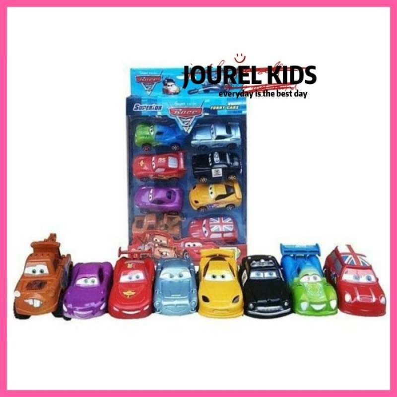 Promo Mainan The Cars Mc Queen Diecast Set Mobil Pull Back Super Racing ...