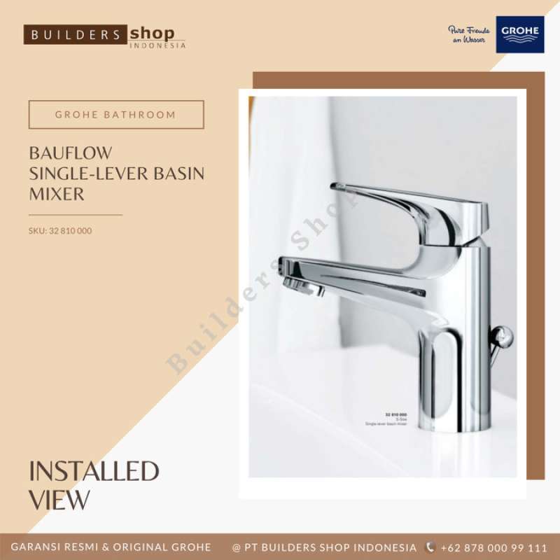Promo Grohe Flash Sale - Bauflow Single-lever Basin Mixer | 32810000 Diskon 10% Di Seller Kaluna ...