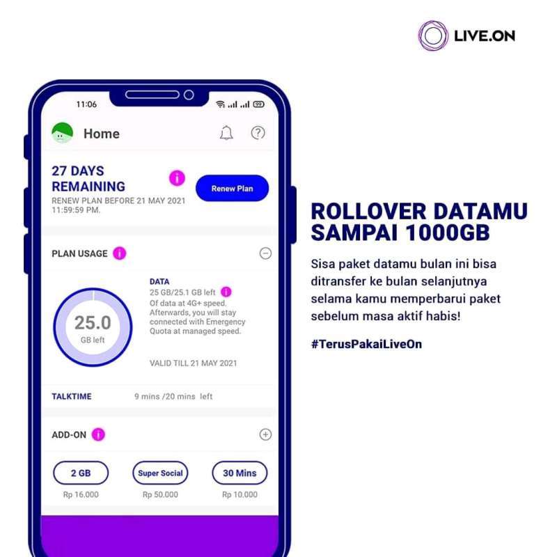 Jual Kartu Perdana Live On 25gb 30 Hari Di Seller Citycell - Gebang ...