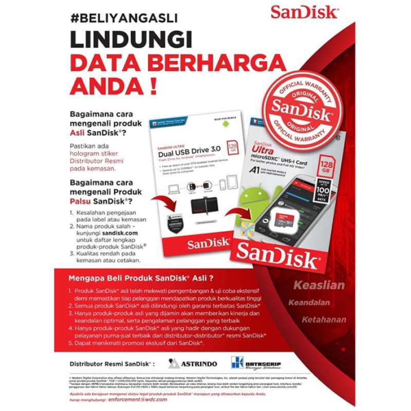 Jual SanDisk Ultra MicroSD Card A1 Class 10 - 64GB di Seller EAS Store ...