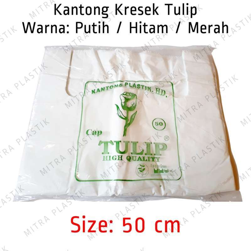 Jual Kantong Plastik Tulip Lebar 50 cm Hitam Putih Merah Besar Kresek ...