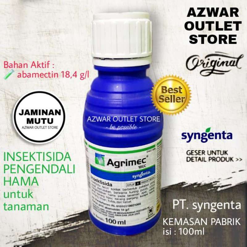 Jual insektisida Agrimec 18EC by syngenta / pembasmi hama tanaman 100ml ...