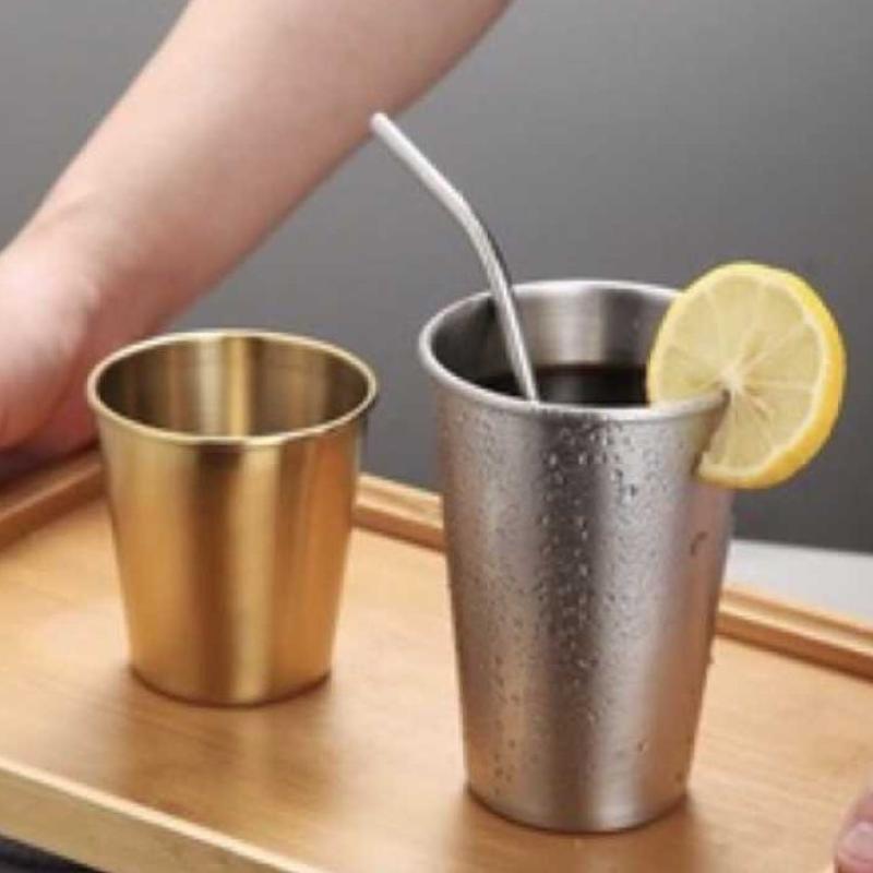 Promo Gelas korea sus 304 milk tea susu cafe glass stainless steel ...