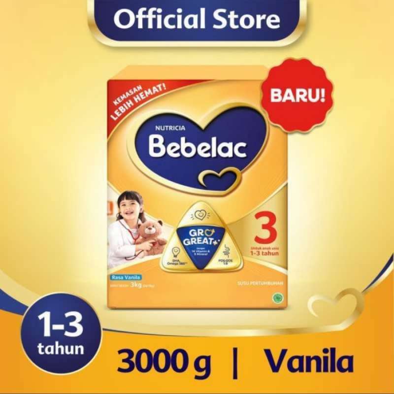 Promo Bebelac 3 Vanila Susu Formula 1-3 Tahun [3 Kg] Bebelac 3 Vanila ...