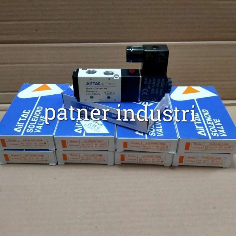 Promo SOLENOID VALVE PNEUMATIC AIRTAC 4V210-08 - COIL DC12 Diskon 5% di Seller Care - Kota ...