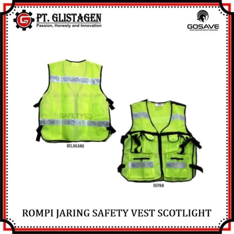 Promo Rompi Jaring Proyek Safety Vest Nyala Scotlight Scotlite 6 ...