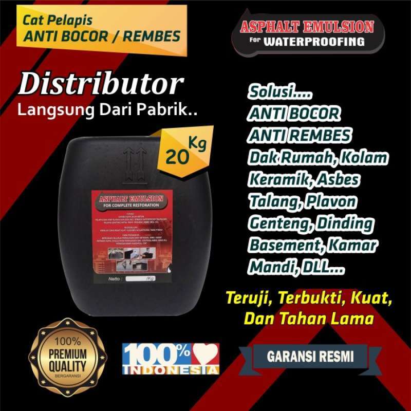Promo Aspal Cair Solusi Bocor Dan Rembes Asphalt Emulsion Kemasan 20 Kg ...