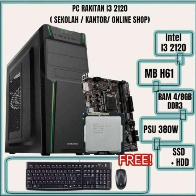 Jual Cpu Pc Rakitan Intel Core I3 2120 Ssd / Pc Sekolah /pc Kantor/ Online - Ram 4gb Hdd 500gb ...