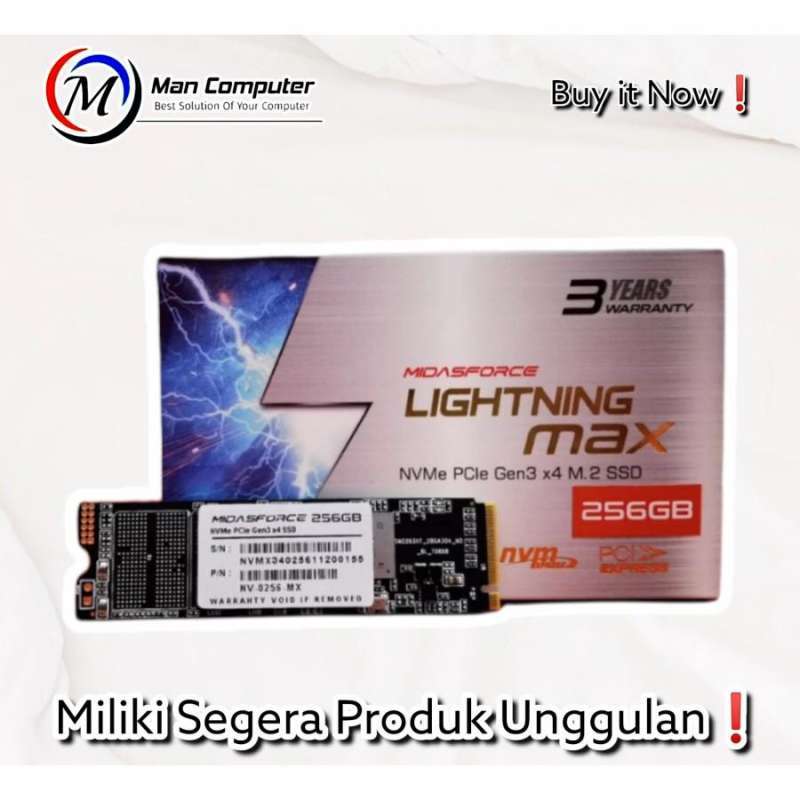 Jual Ssd M2 Nvme 256Gb Midasforce Pcie Gen 3 X4 / M2 Nvme 256 Gb di ...