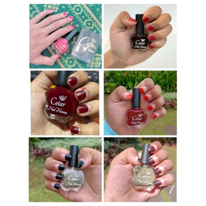 Jual Cetar Nail Henna Sah Buat Sholat Halal Awet Tidak Luntur Kutek Di ...