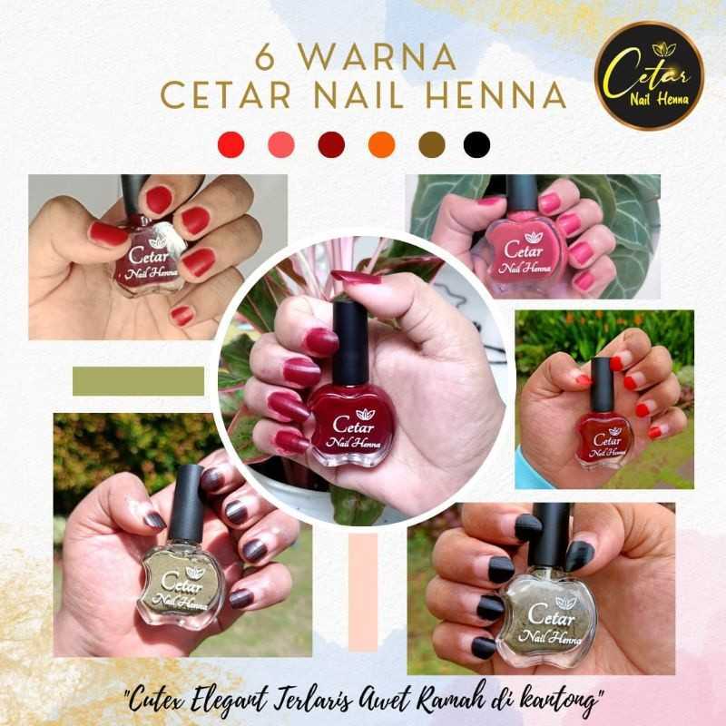 Jual Cetar Nail Henna Sah Buat Sholat Halal Awet Tidak Luntur Kutek Di ...