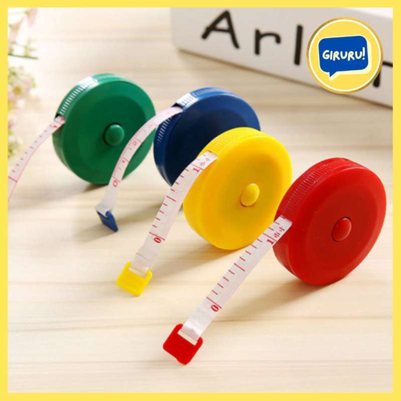 Jual Meteran Gulung Putar 150 cm Mini Pengukur Lingkar Perut Tukang ...