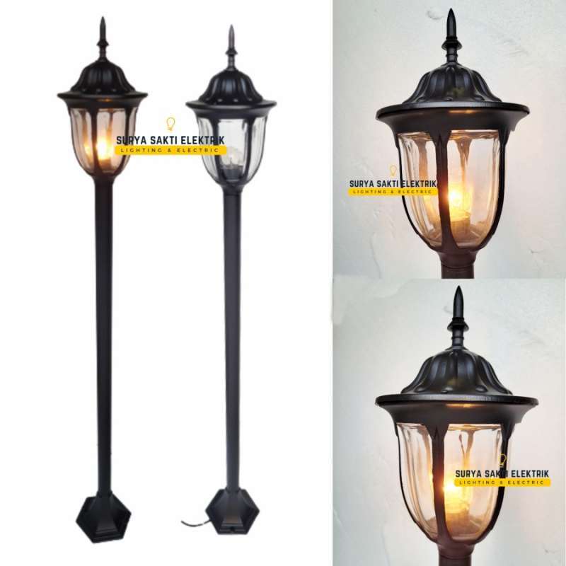 Jual LAMPU TAMAN HIAS STANDING LENGKAP TIANG OUTDOOR KLASIK MINIMALIS ...