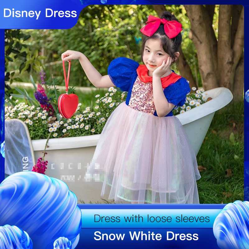 Jual Disney Children's new summer 2022 Western pompous gauze Snow White ...