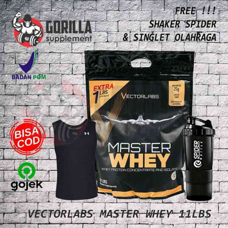 Jual Vectorlabs Masterwhey 11lbs 11lb Whey protein Vector Labs Master ...