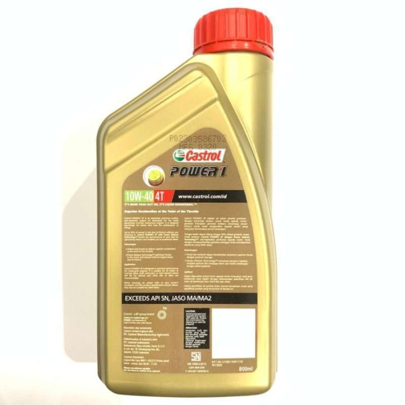 Jual Oli Motor Castrol Power 1 10w-40 4t 800ml Full Synthetic Di Seller ...