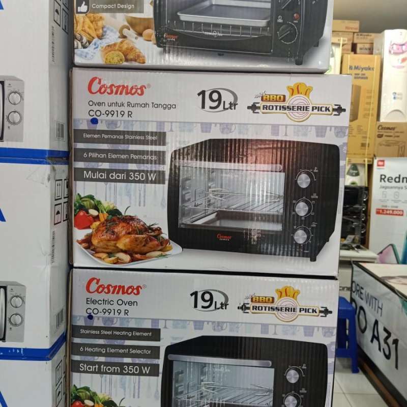 Jual oven cosmos 19 liter harga murah garansi resmi tipe co 9919 R di ...