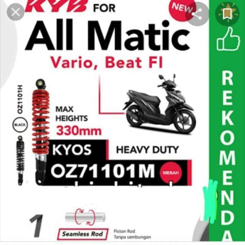 Jual Sok shock KYB beban berat 330 vario 125 150 beat Fi injeksi tinggi ...