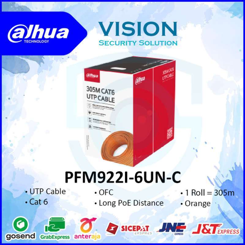 Promo Kabel Lan Utp Ip Cat 6 Dahua Pfm922I-6Un-C V2 Cca 305M Orange ...