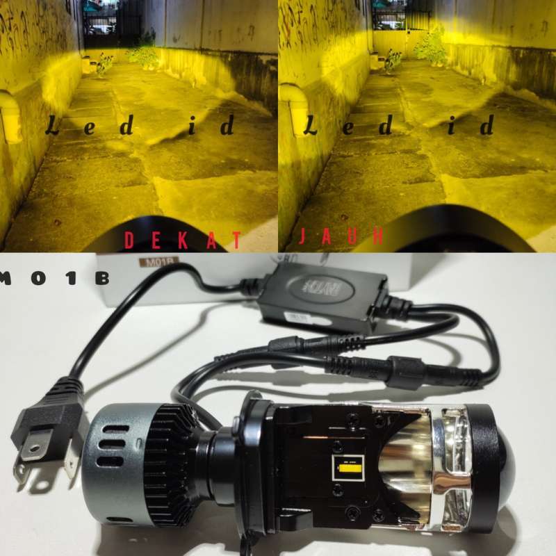 Jual Lampu utama Led RTD M01B Mini Projector H4 Cut off motor mobil di ...