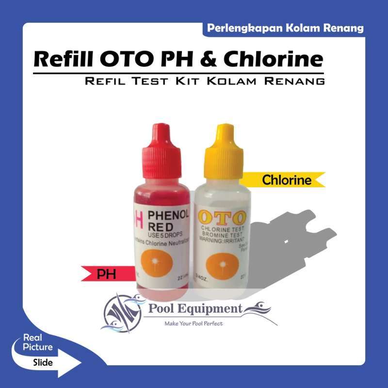 Jual Refil Test Kit OTO Chlorine & PH untuk Kolam Renang di Seller Pool ...