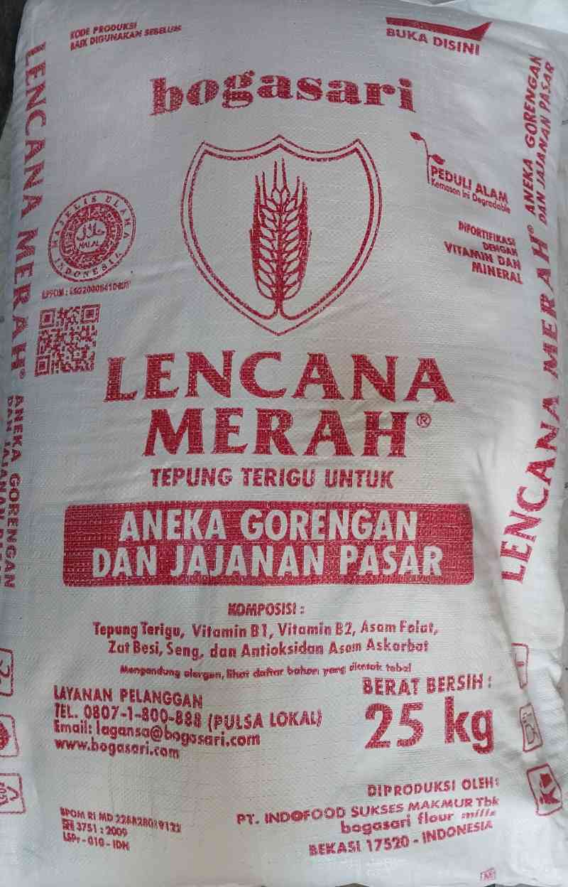Jual TEPUNG TERIGU LENCANA MERAH 25 KG BAL KARUNG SAK di Seller SAM ...